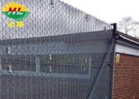 China 4.0mm / 8 Gauge Wire Diameter Welded Mesh Fence Pvc Coated 358 square post for sale