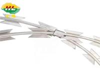 China Hot Dipped Galvanized Flat Style Concertina Barbed Wire High Strength for sale