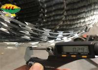 China Crossed 500mm Coil Stainless Steel Concertina Wire For Private Land for sale