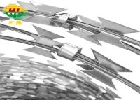 China Bto-22 450mm Coil Galvanized Concertina Barbed Wire Security Razor Wire Rustproof for sale