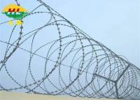 China Bto-22 450mm Coil Galvanized Concertina Barbed Wire Security Razor Wire Rustproof for sale