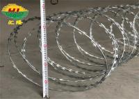 China 240g/M2 Zinc Coated Concertina Barbed Wire 2.5mm Diameter for sale