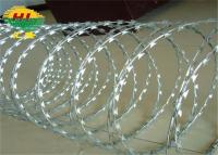 China Crossed 500mm Coil Stainless Steel Concertina Wire For Private Land for sale