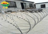 China ASTM Standard 2.8mm Hot Dipped Galvanized Concertina Razor Wire BTO-16 1000mm Diameter for sale
