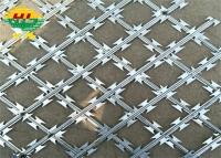 China Pvc Coated Diamond Mesh Blade 2.8mm Razor Wire Fence Security Barbed Wire for sale