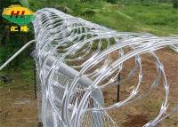 China 10m Concertina Razor Wire Fence Hot Dipped Galvanzied Pvc Coating for sale