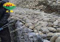 China Galvanized Iron Gabion Basket Wire Mesh 1m-2m Width For Landscape Construction for sale