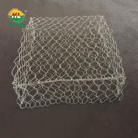 China 80x100mm 2x1x1m Gabion Box Wire Mesh Pvc Coated Hexagonal Weaving for sale