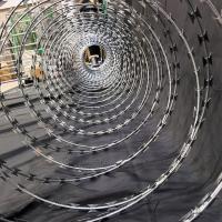 China Stainless Steel Astm Concertina Wire Fence Enhanced Security With 3 Clips Per Spiral for sale