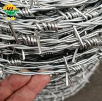 China 12x14 Guage Galvanized Iron Barbed Wire Sliver Process for sale