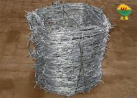 China Hot Dipped Galvanized Barbed Wire 25kg Weight Each Roll for sale