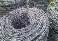 China Hot Dipped Galvanized Barbed Wire 25kg Weight Each Roll for sale