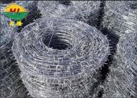 China Secure Galvanized Barbed Wire Metallic 25kg Roll for sale