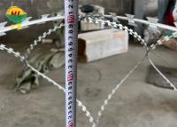 China 0.45mm Plate Hotdip Galvanized Border BTO-22 Concertina Razor Wire for sale