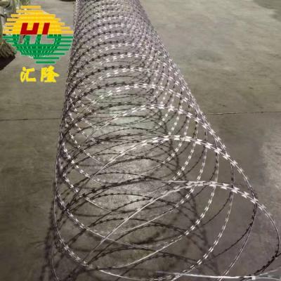 China Ukraine  Use Galvanized 1000mm BTO16 BTO18 Galvanized Razor Barbed Wire Fence for sale