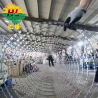 China Anti Climb BTO-16 BTO-18 Stainless Steel Hot Dipped Galvanized Razor Fence Razor Barbed Wire In Ukraine for sale