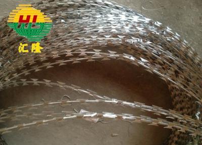 China Concertina Blade Barbed Fence Security Razor Barbed Wire For Boundary for sale