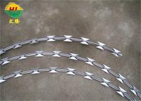 China Defense Galvanized BTO-18 Concertina Razor Wire Security For Border Of Ukraine for sale