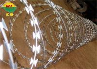 China Defense Galvanized BTO-18 Concertina Razor Wire Security For Border Of Ukraine for sale