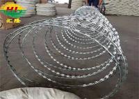 China Defense Galvanized BTO-18 Concertina Razor Wire Security For Border Of Ukraine for sale