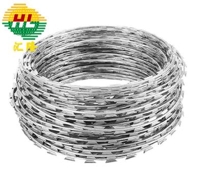 China BTO-18 Galvanized Steel Concertina Razor Wire Fence for  Defense and Border Security for sale