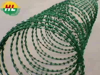 China High Quality PVC Razor Barbed Wire For Defense for sale