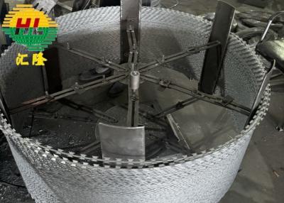 China Galvanized Steel Or Stainless Steel Blade Concertina Barbed Wire BTO16 BTO18 for sale