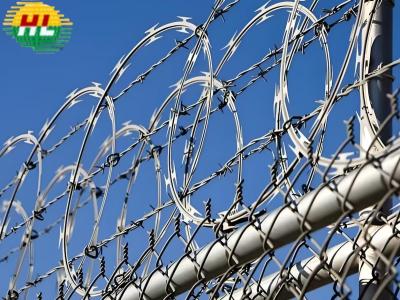 China Corrosion Resistant Razor Barbed Wire With Tensile 1400-1500MPA And Coil Diameter 300 for sale