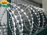 China Lay Flat High Security Razor Sharp Barbed Wire Galvanized for sale