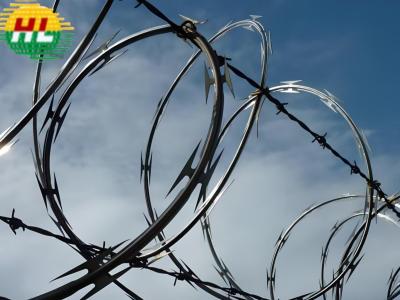 China Lay Flat High Security Razor Sharp Barbed Wire Galvanized for sale