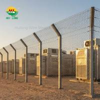 China Heavy Duty Anti Drone Protection Fence 10m To 35m Height Options Galvanized Steel Security Barrier For Industrial Assets for sale