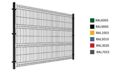 China Galvanized 3D 2 Curves Welded Mesh Fence For Garden / School for sale