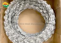 China Cross Razor Type And Steel Wire Material Anti-Rust Razor Blade Concertina Barbed Wire for sale