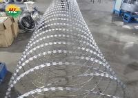 China HUILONG Razor Sharp Barbed Wire , SS Razor Barbed Tape Hot Dipped Galvanized for sale