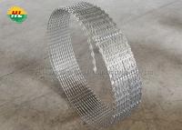 China BTO22 Barbed Concertina Razor Wire Fencing Double Loop With Clips 730mm Coil Diameter for sale