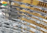 China PVC Galvanized Concertina Barbed Wire 450mm Diameter High Security for sale