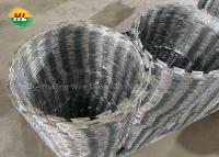 China Hot Galvanized Barbed Wire Tape 300 500 700 900mm coil diameter for sale