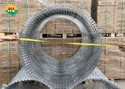 China CBT-60 CBT-65 Barbed Tape Concertina Wire ASTM EN standard for sale