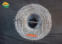 China Galvanised Steel 100m Barbed Wire , 1.6mm Reverse Twist Barbed Wire for sale