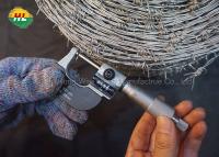 China Galvanised Steel 100m Barbed Wire , 1.6mm Reverse Twist Barbed Wire for sale