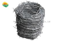 China Hot Dipped Galvanized Barbed Wire 12 14 16 Gauge Weather Resistant for sale
