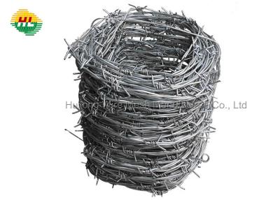 China Hot Dipped Galvanized Barbed Wire 12 14 16 Gauge Weather Resistant for sale