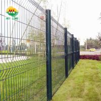 China Triangle Bending Welded Mesh Fence , PVC Coated 3d Curved Wire Mesh Fence for sale