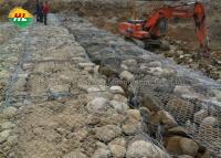 China Hexagonal Gabion Box Wire Mesh , Double Twist Gabion Stone Cages ASTM A975 for sale