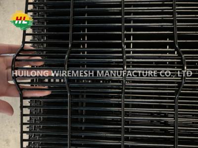 China Black Color Clear View 8 Gauge Welded Wire Fence High Security Square Post for sale