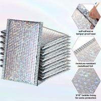China Moistureproof Shiny Bubble Mailer Bag Compostable Pink Self Seal for sale