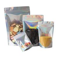 China Food Grade Holographic Stand Up Pouches for Food Packaging with Zipper for sale