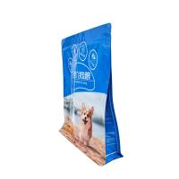 China 1.5kg Small Flat Square Bottom Side Gusseted Adult Pet Dog Dry Food Packaging Bags with Resealable Zipper for sale