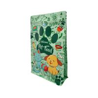 China Custom Food Grade Sustainable 1.0kg Reclosable Ziplock Stand Up Square Bottom Pouch for Dog Cat Pet Food Packaging for sale
