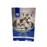 China Custom Printing Aluminium Foil Plastic Stand Up Flat Base Pet Food Cat Food Packaging Bag Pouches Packaging with Ziplock for sale